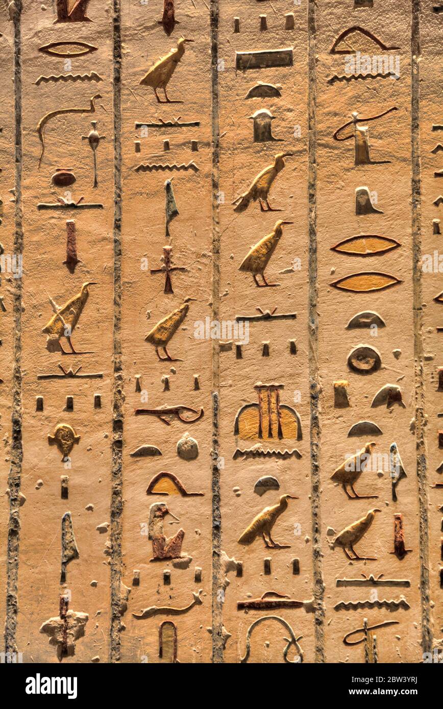 Egyptian Hieroglyphics On Tombs