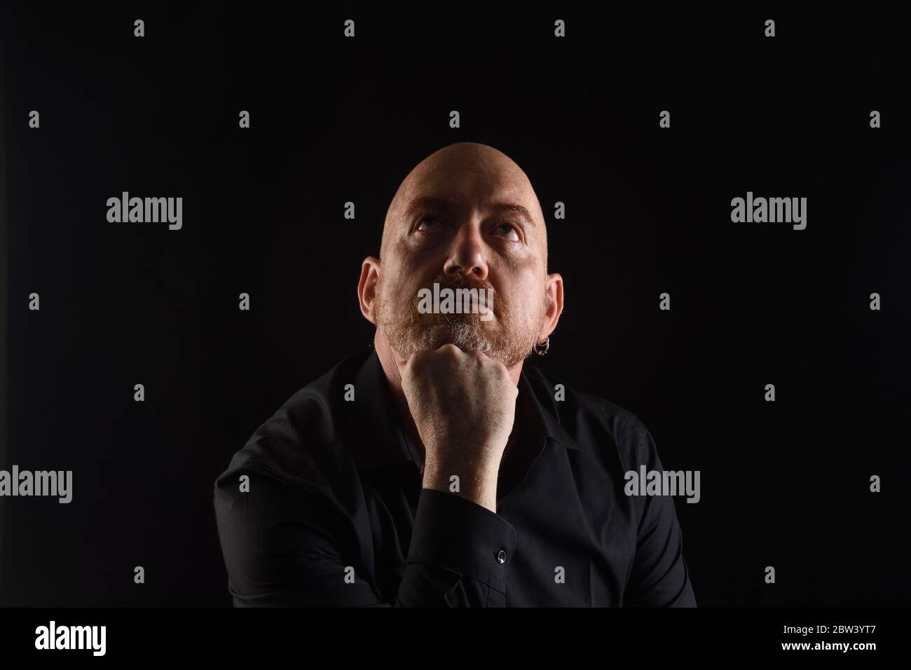 Male looking up rear view low view hi-res stock photography and images ...