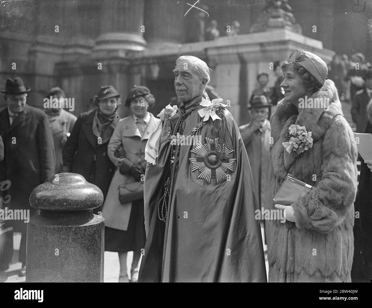 Lord and Lady Bledisloe at annual service of Order of St Michael and St ...