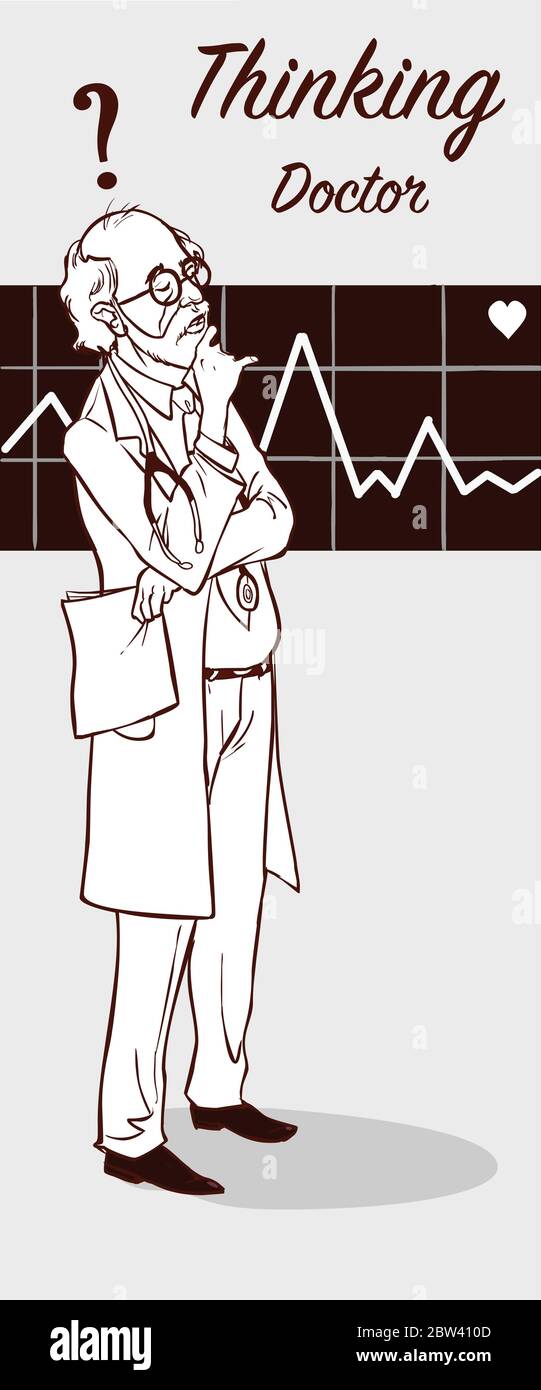Doctor Confused Thinking Medical Stock Vector Image & Art - Alamy