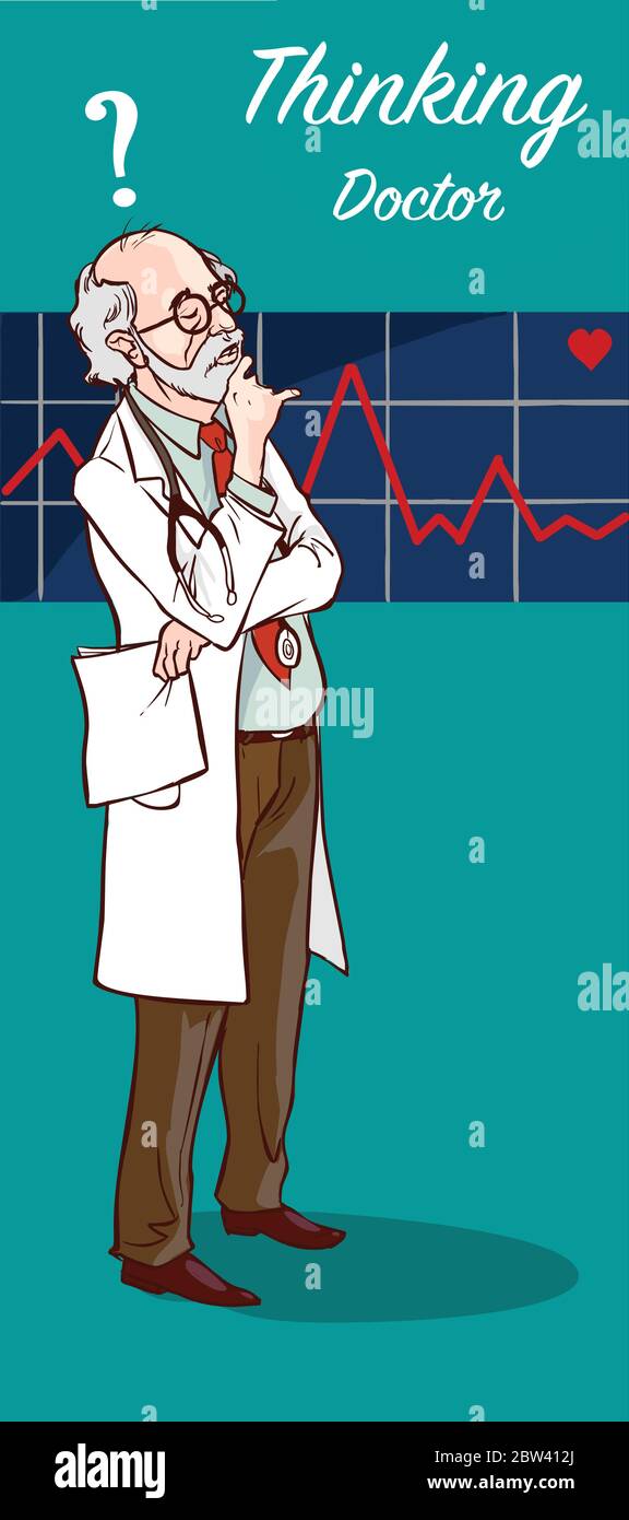 Doctor Confused Thinking Medical Stock Vector Image & Art - Alamy