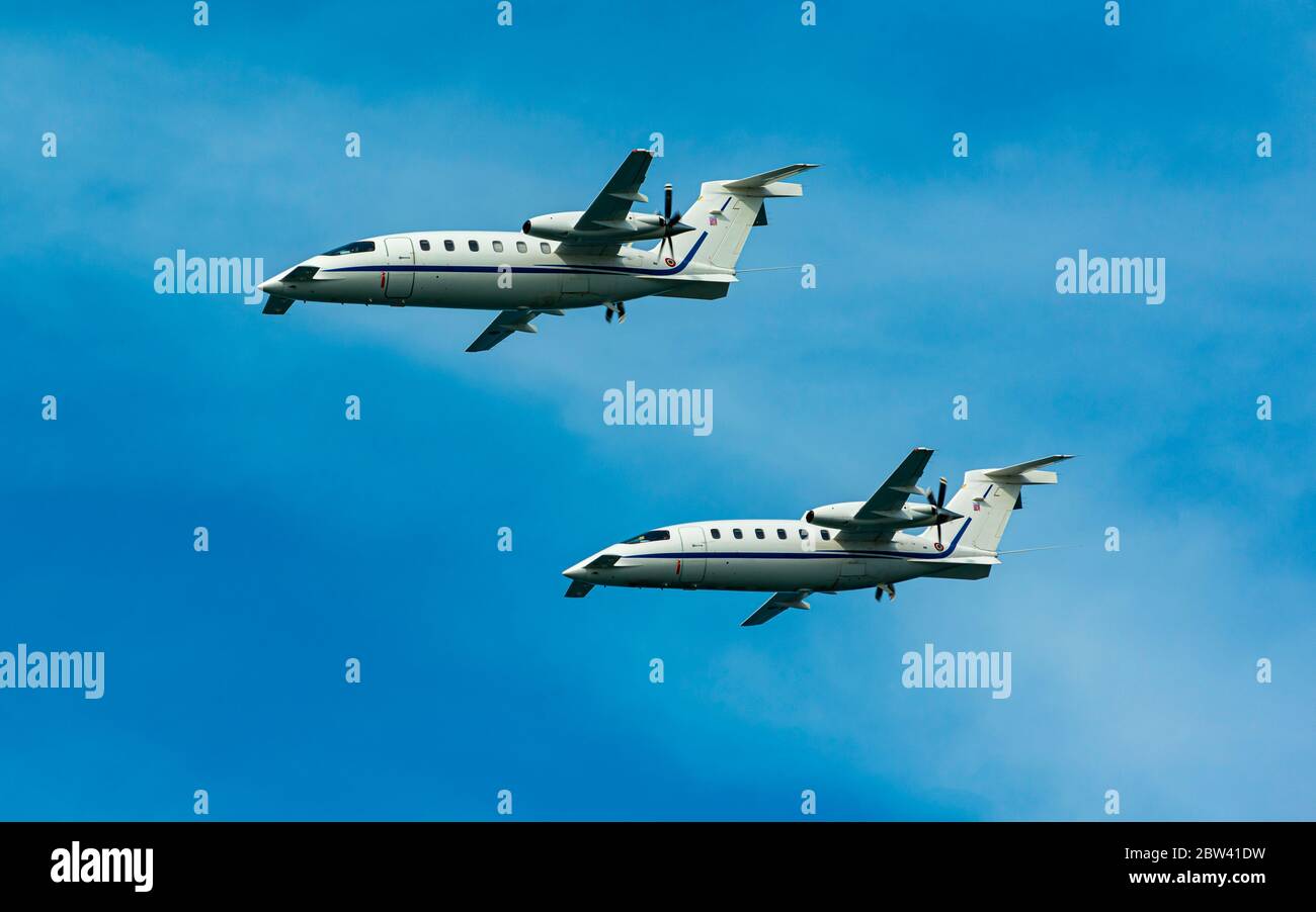 Italian aerobatic team Frecce Tricolori (Tricolor arrows) perform the ...