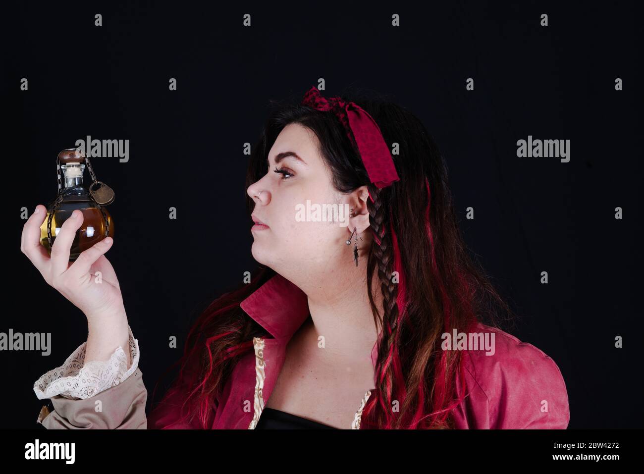 Lady in red jacket hi-res stock photography and images - Alamy