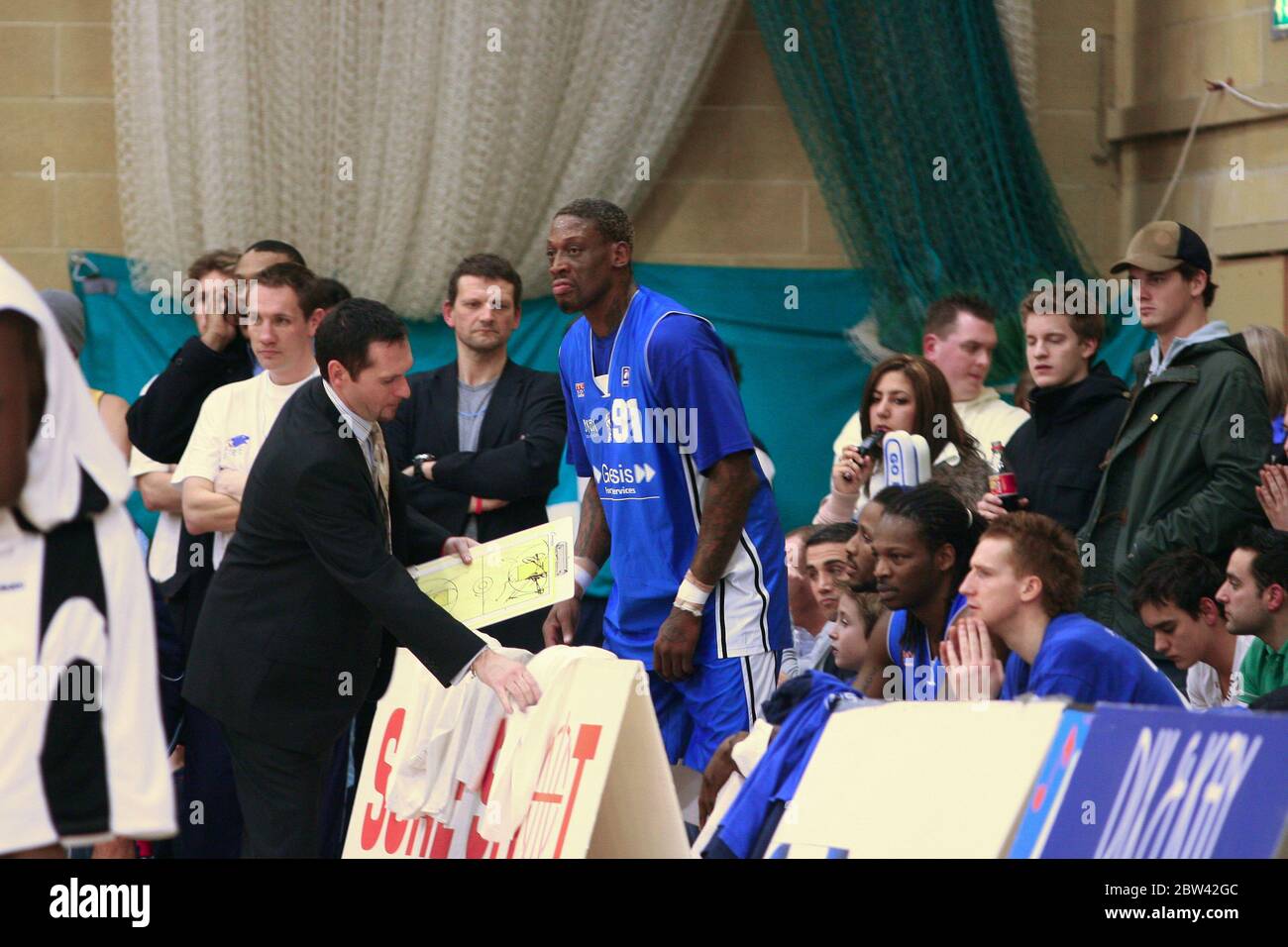 Dennis Rodman during Genesis Brighton Bears vs Guildford Heat at The ...