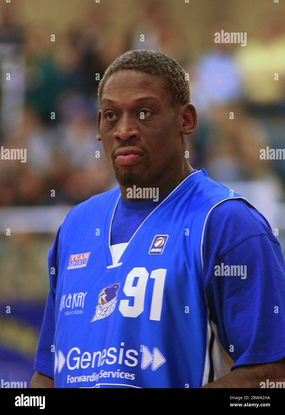 Dennis Rodman during Genesis Brighton Bears vs Guildford Heat at The ...