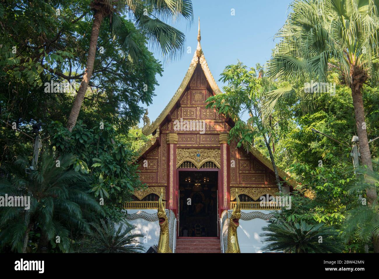 the Wat Phra Kaew Temple in the city of Chiang Rai in North Thailand ...