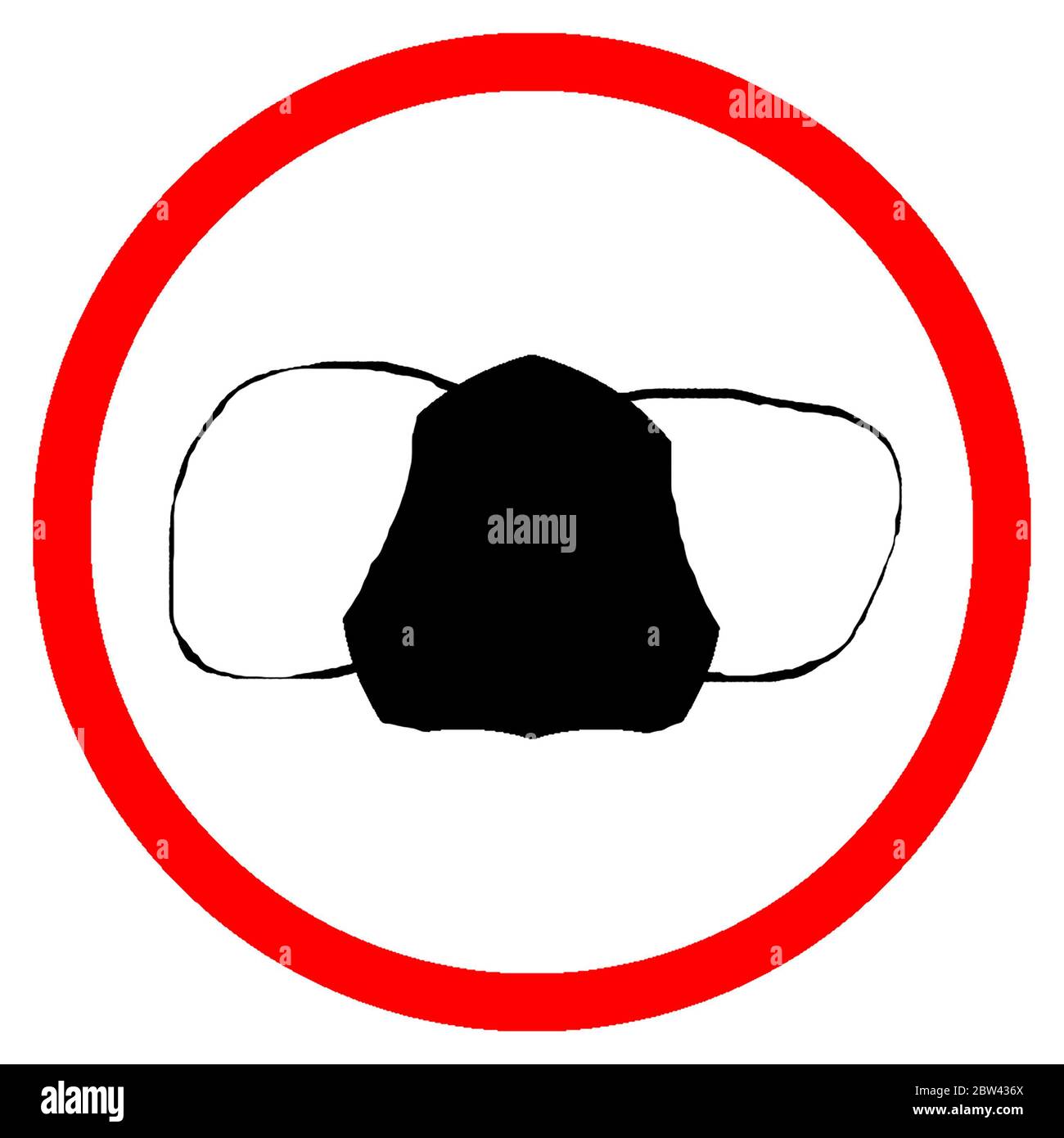 sign only with mask entrance virus protection safety dont touch your ...