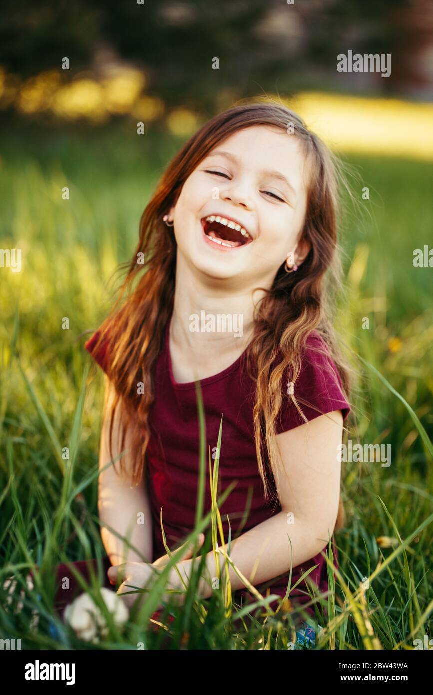 Child Laughing Outside