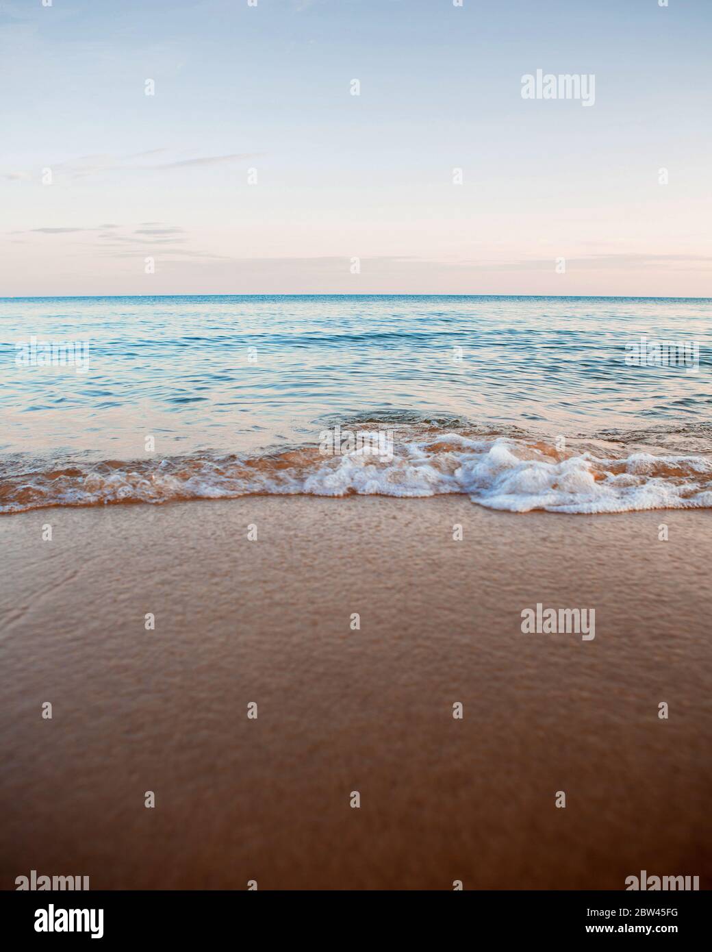 The Fresh Blue Water of the Lake Washing Up on the Shore of the Beach ...