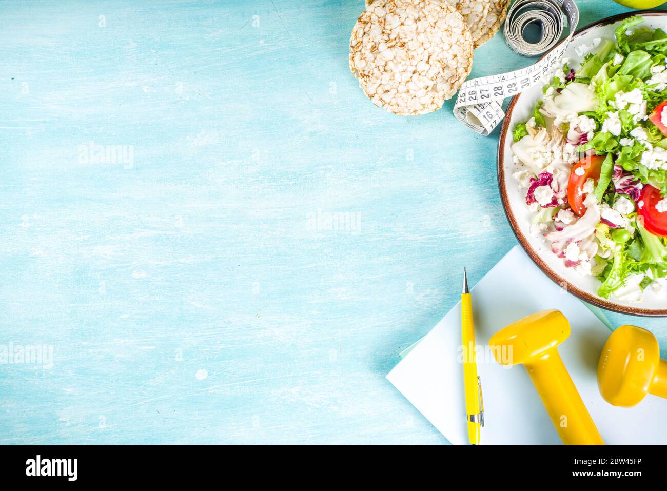 Healthy eating, slimming. dieting and weigh loss concept background ...