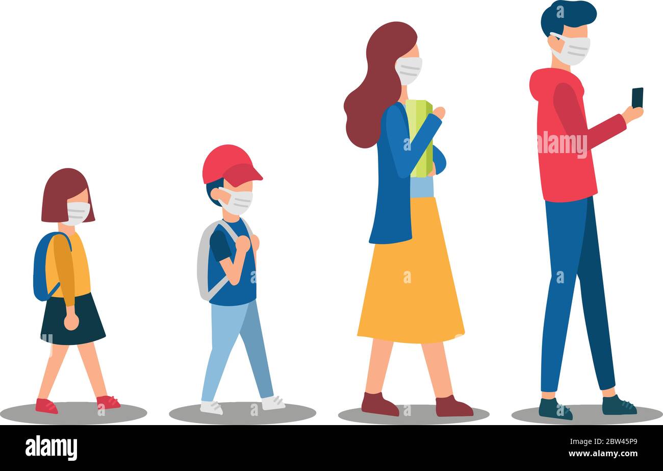 Four people children Stock Vector Images - Alamy