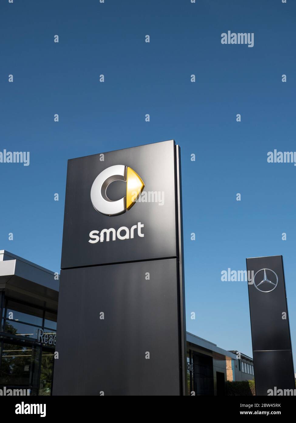 Smart Car Logo, Car Showroom, Reading, Berkshire, England, UK, GB Stock ...