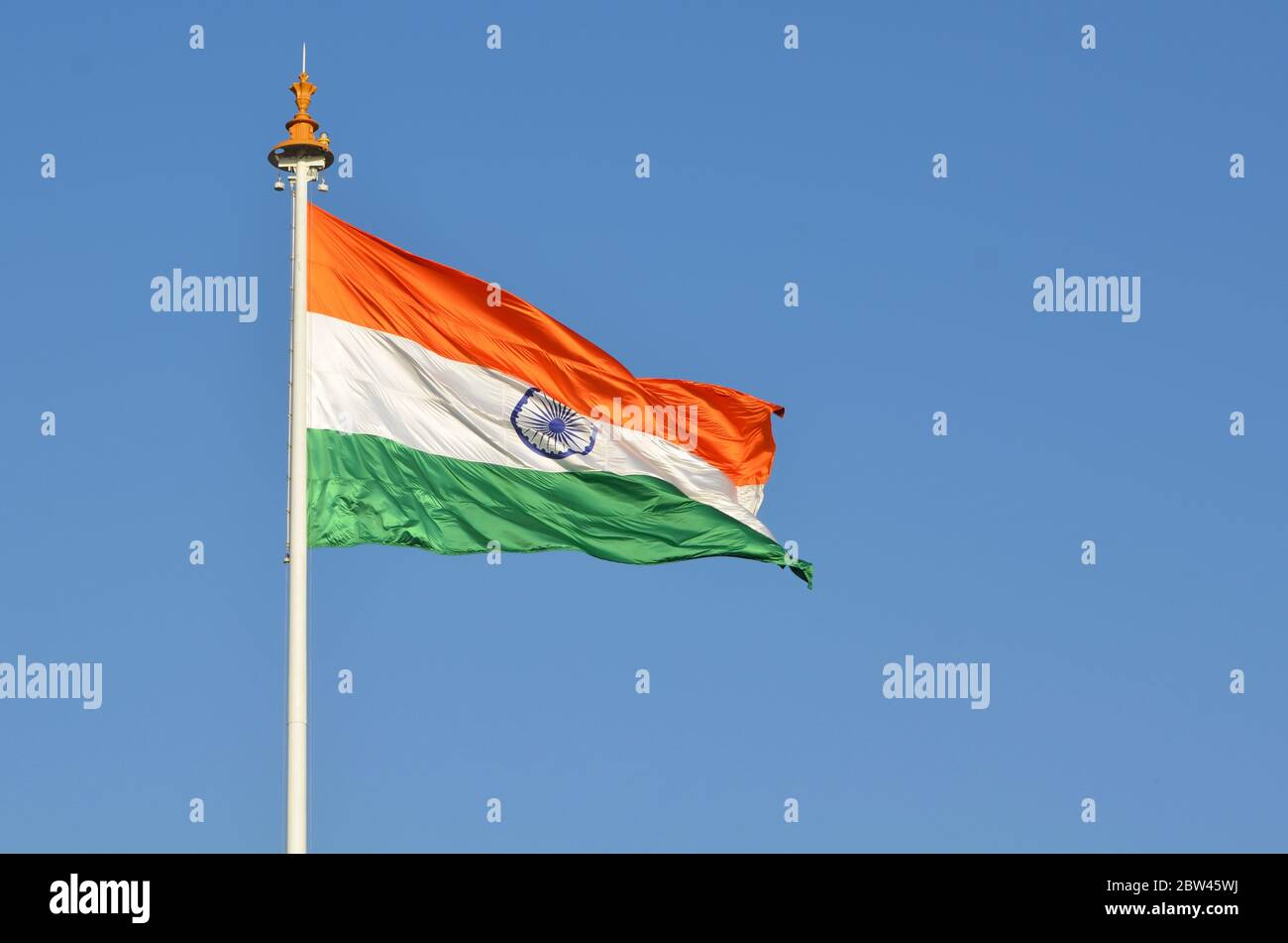 Indian Flag with wind blowing Stock Photo - Alamy