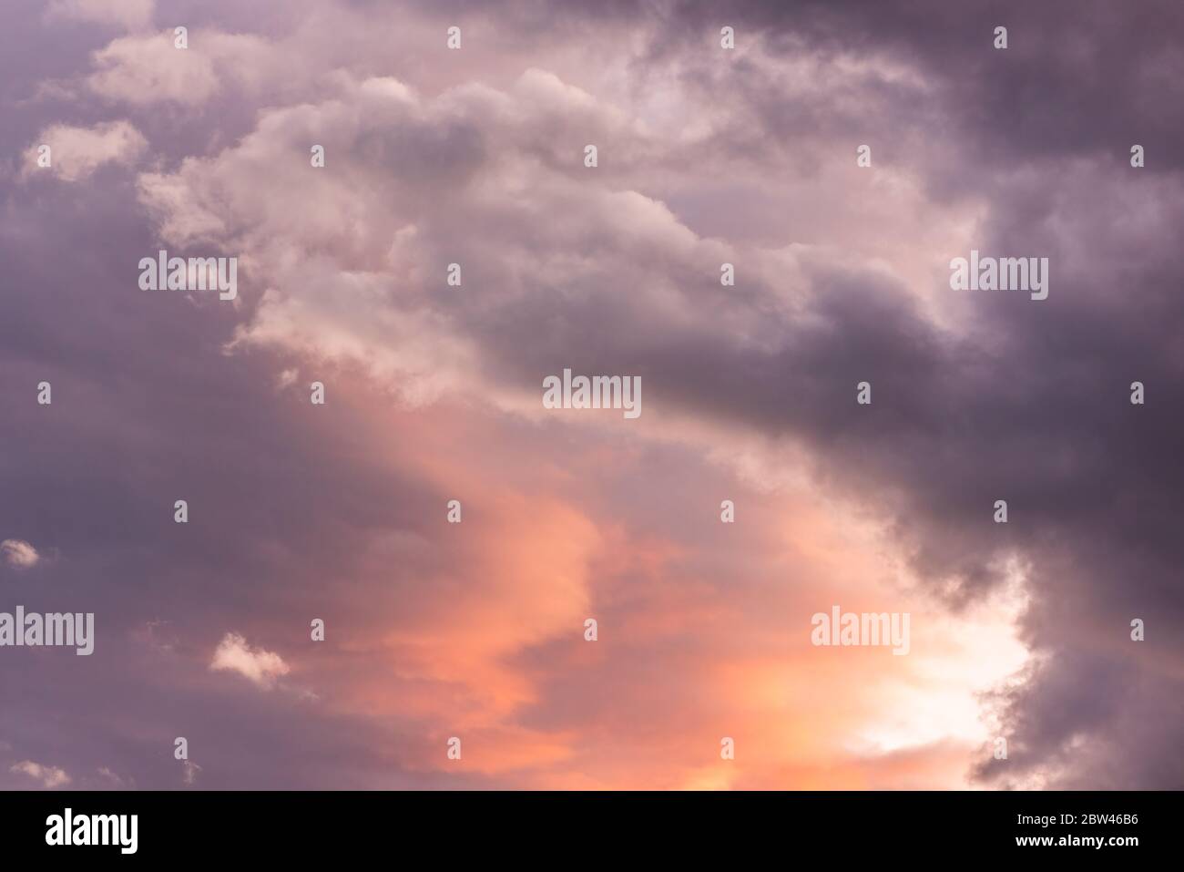 Sunset clouds orange and pastel color Stock Photo - Alamy