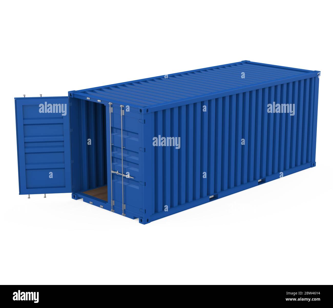 Open Shipping Container Isolated Stock Photo - Alamy