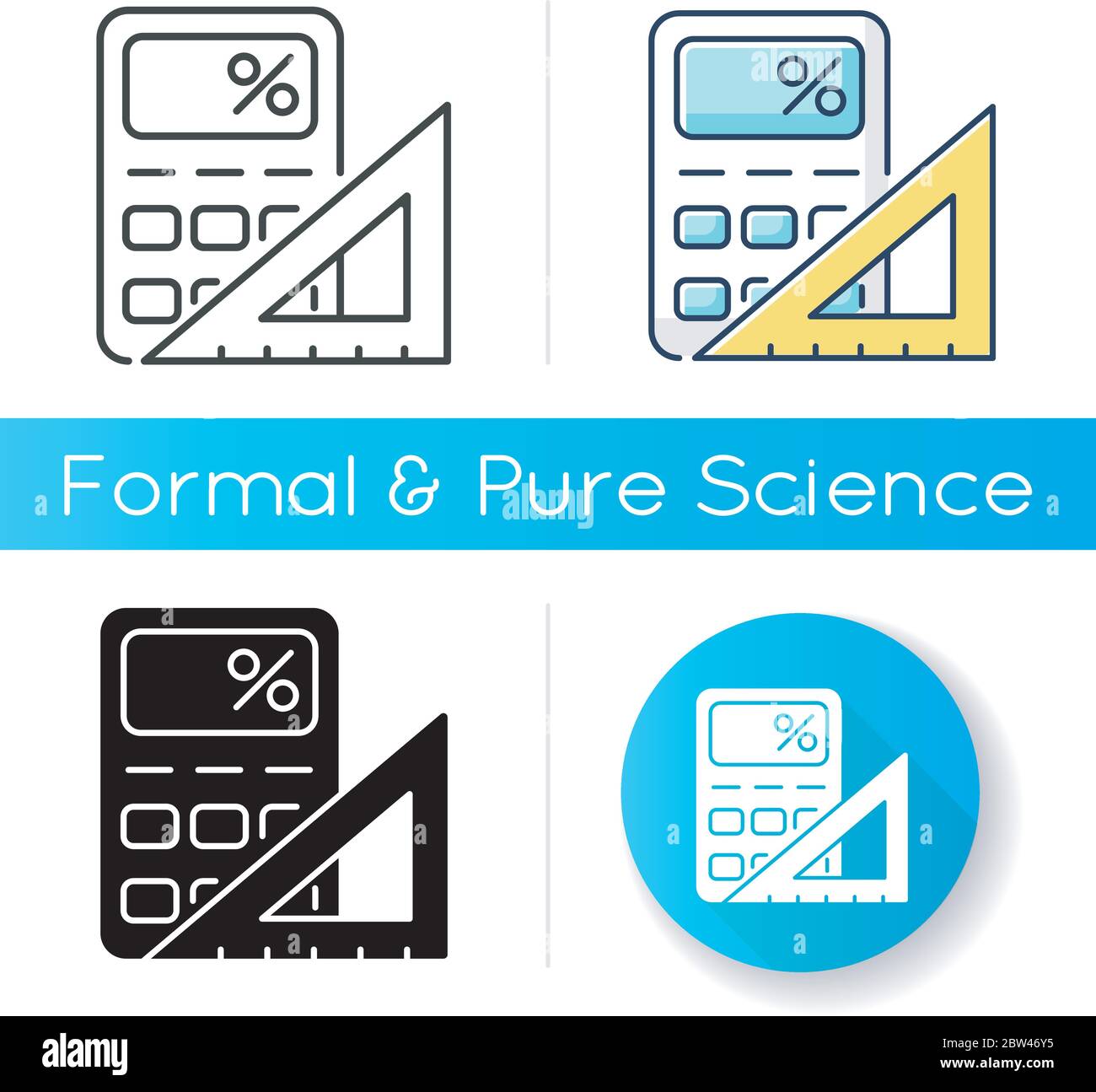 Math course logo hi-res stock photography and images - Alamy