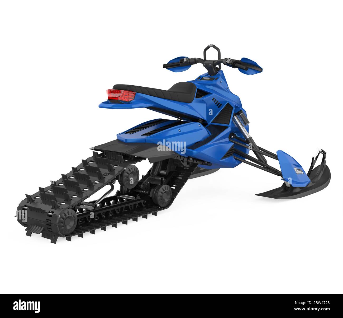 Blue Snowmobile Isolated Stock Photo - Alamy