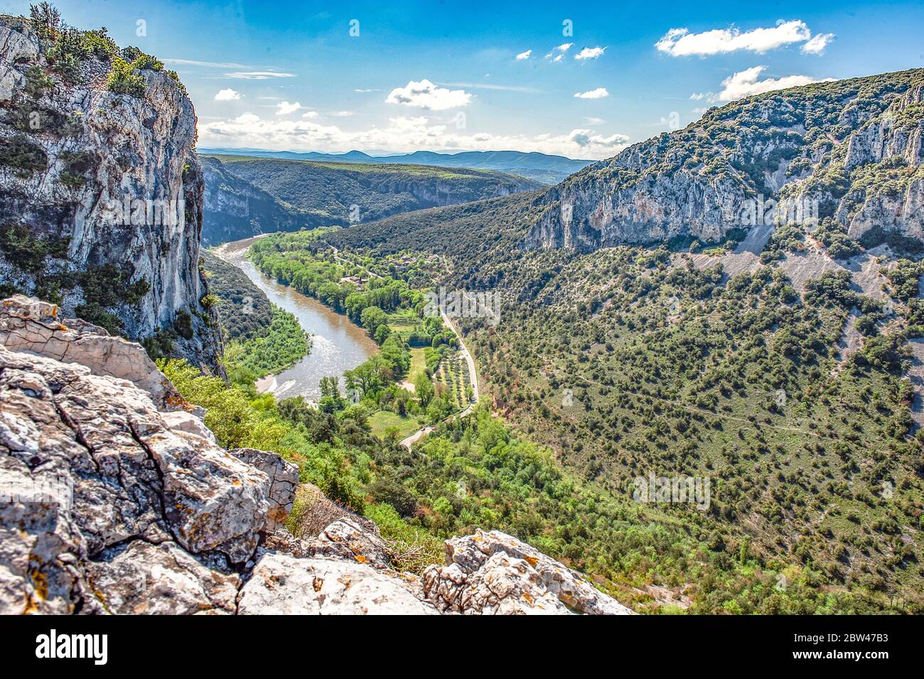 The canyon of the Ardèche river in southern France Stock Photo - Alamy
