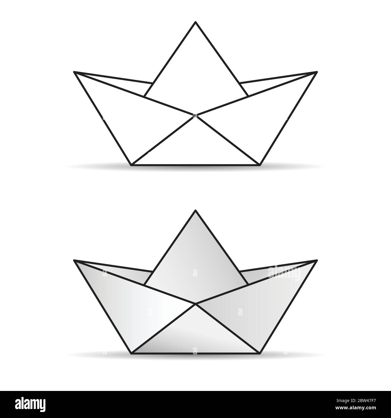 Paper boat race Stock Vector Images - Alamy