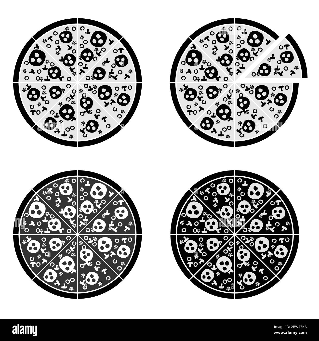 Pizza ham italy Stock Vector Images - Alamy