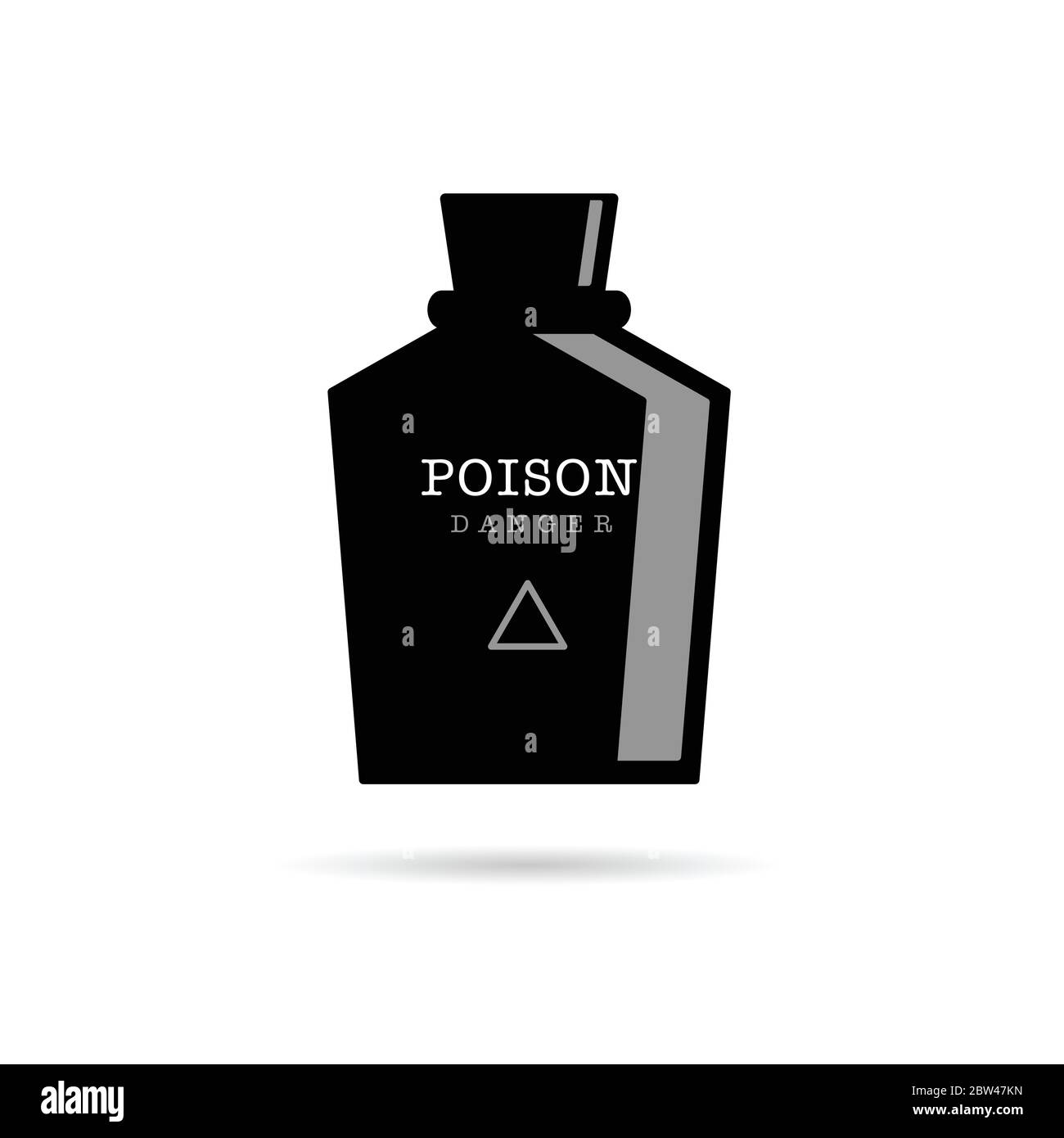 poison bottle danger illustration in black color Stock Vector Image ...
