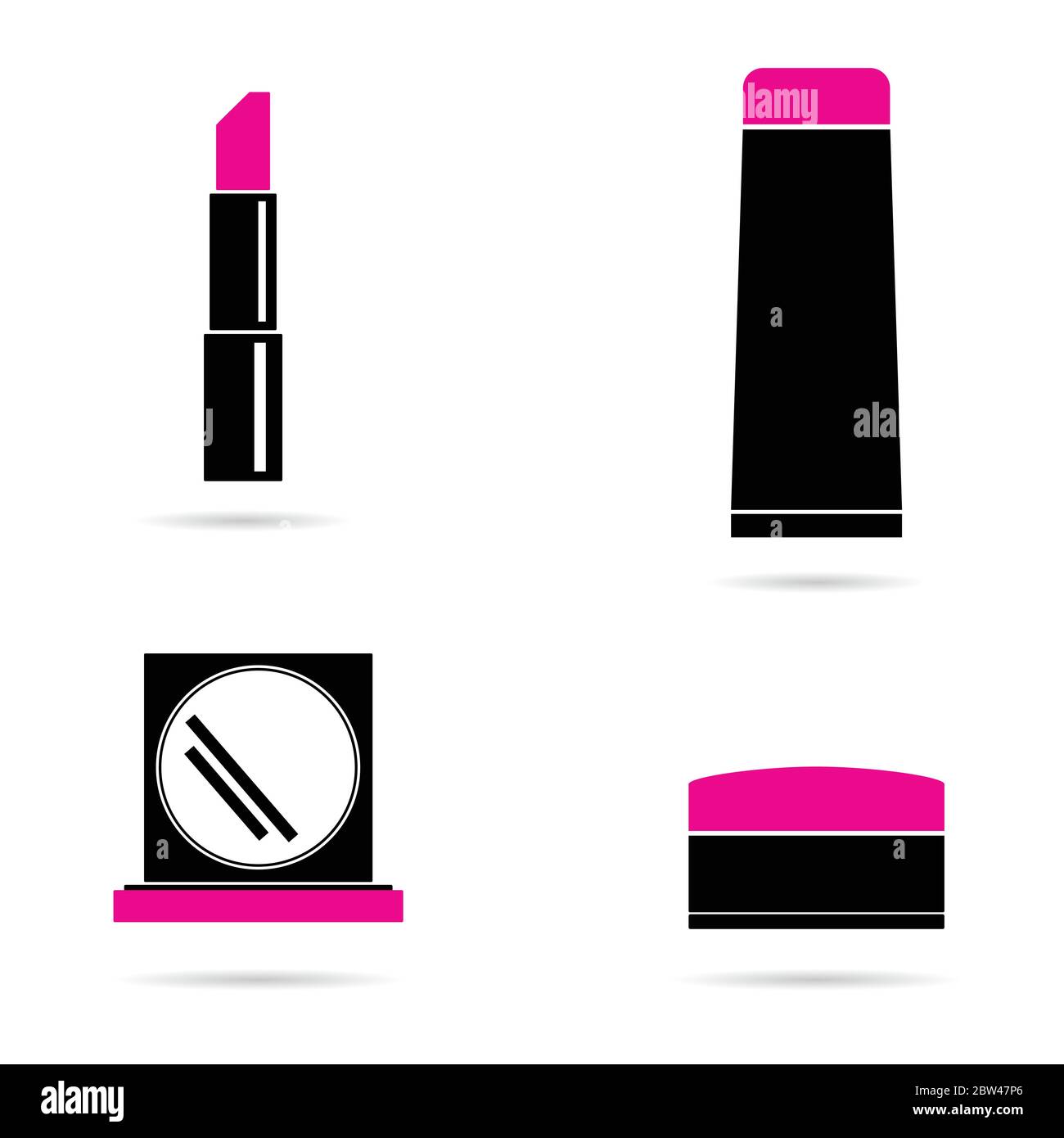 make up icon cosmetic set illustration in colorful Stock Vector Image ...