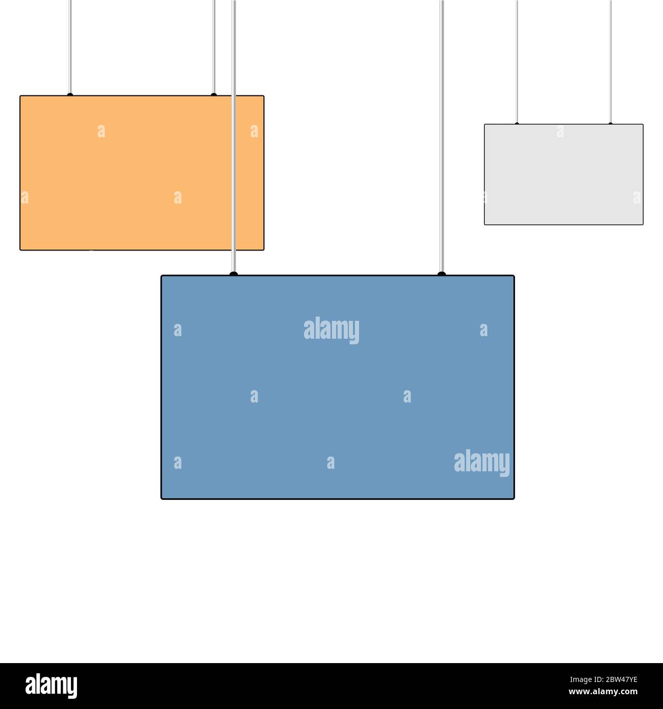 signboard in three color vector illustration on white Stock Vector ...