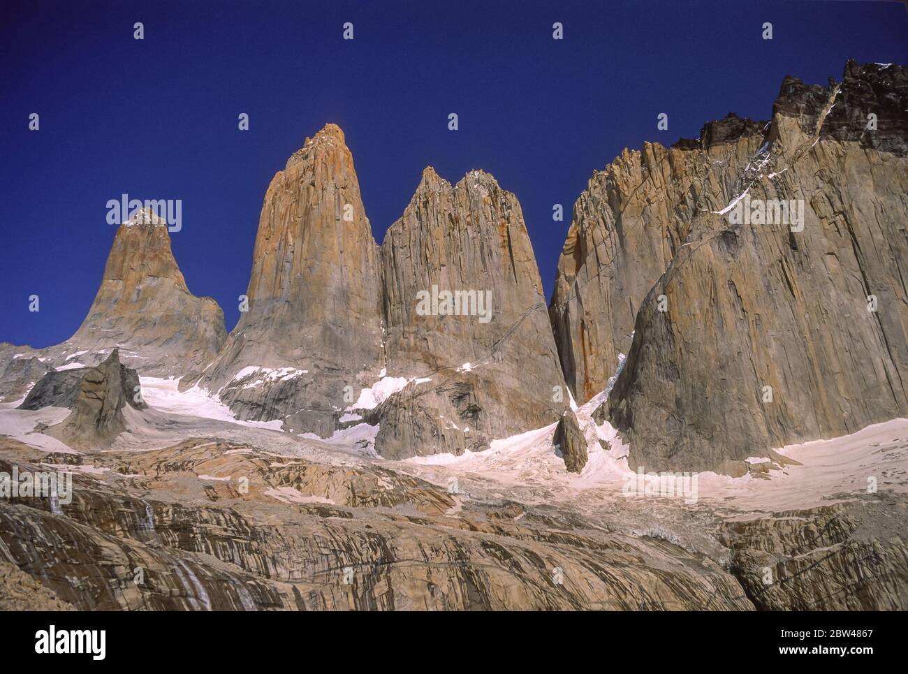 TORRES DEL PAINE NATIONAL PARK, CHILE - Torres del Paine granite towers ...