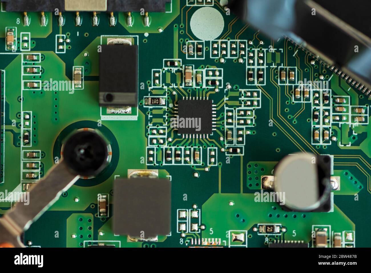 Close-up electronic circuit board Stock Photo - Alamy