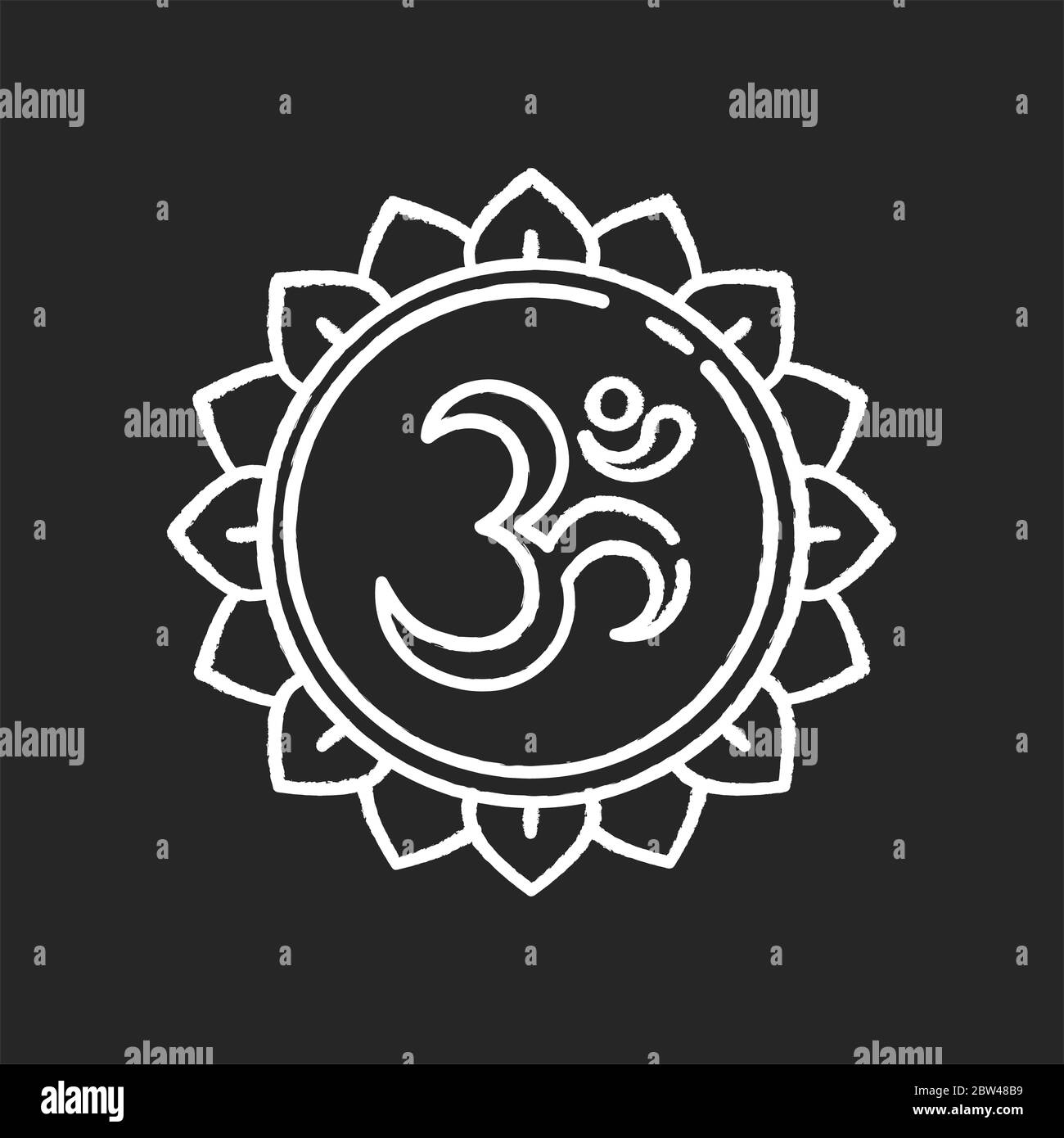 Hindu om vector sketch Stock Vector Images - Alamy