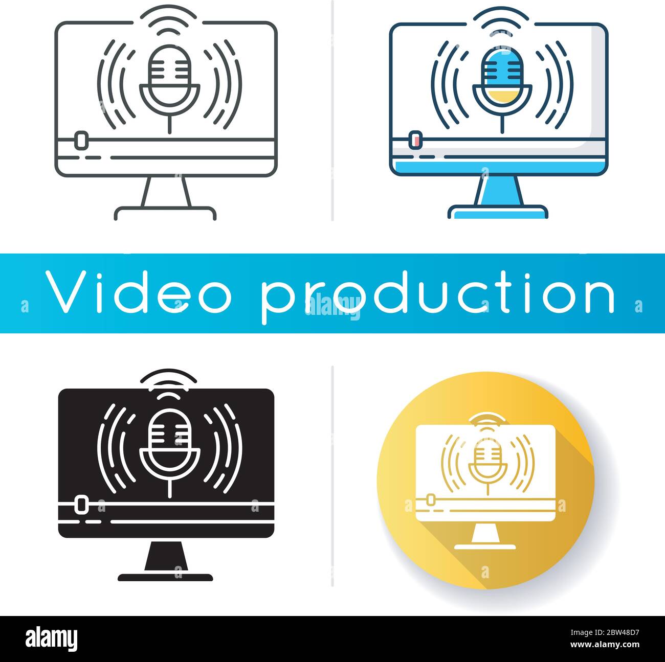 Live broadcasting icon Stock Vector Image & Art - Alamy