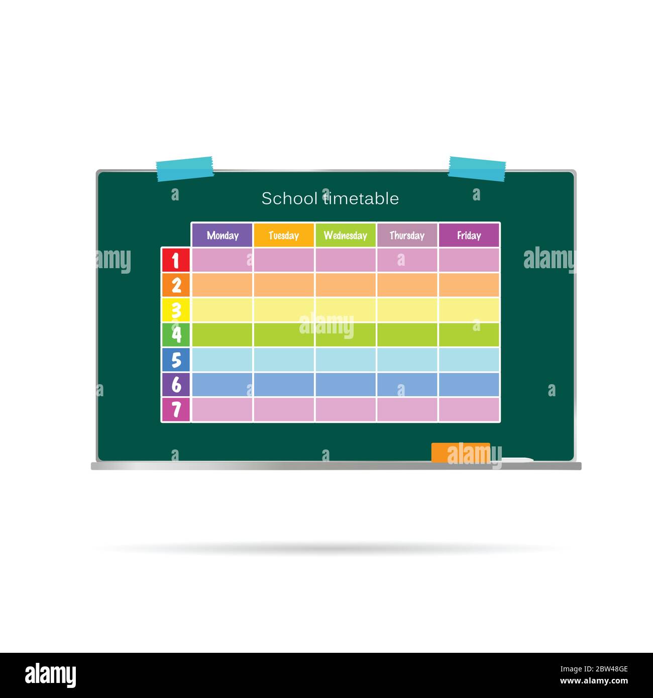 School timetable Stock Vector Images - Alamy