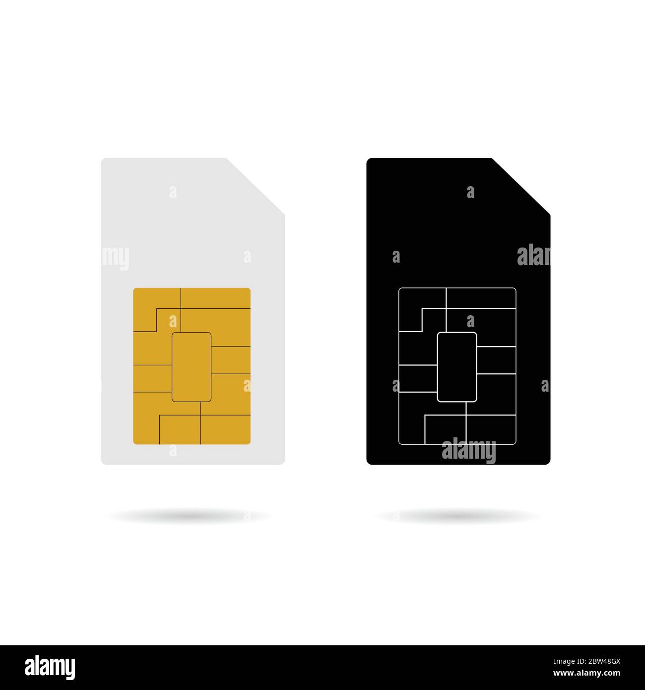 sim card black and white mobile illustration Stock Vector Image & Art ...