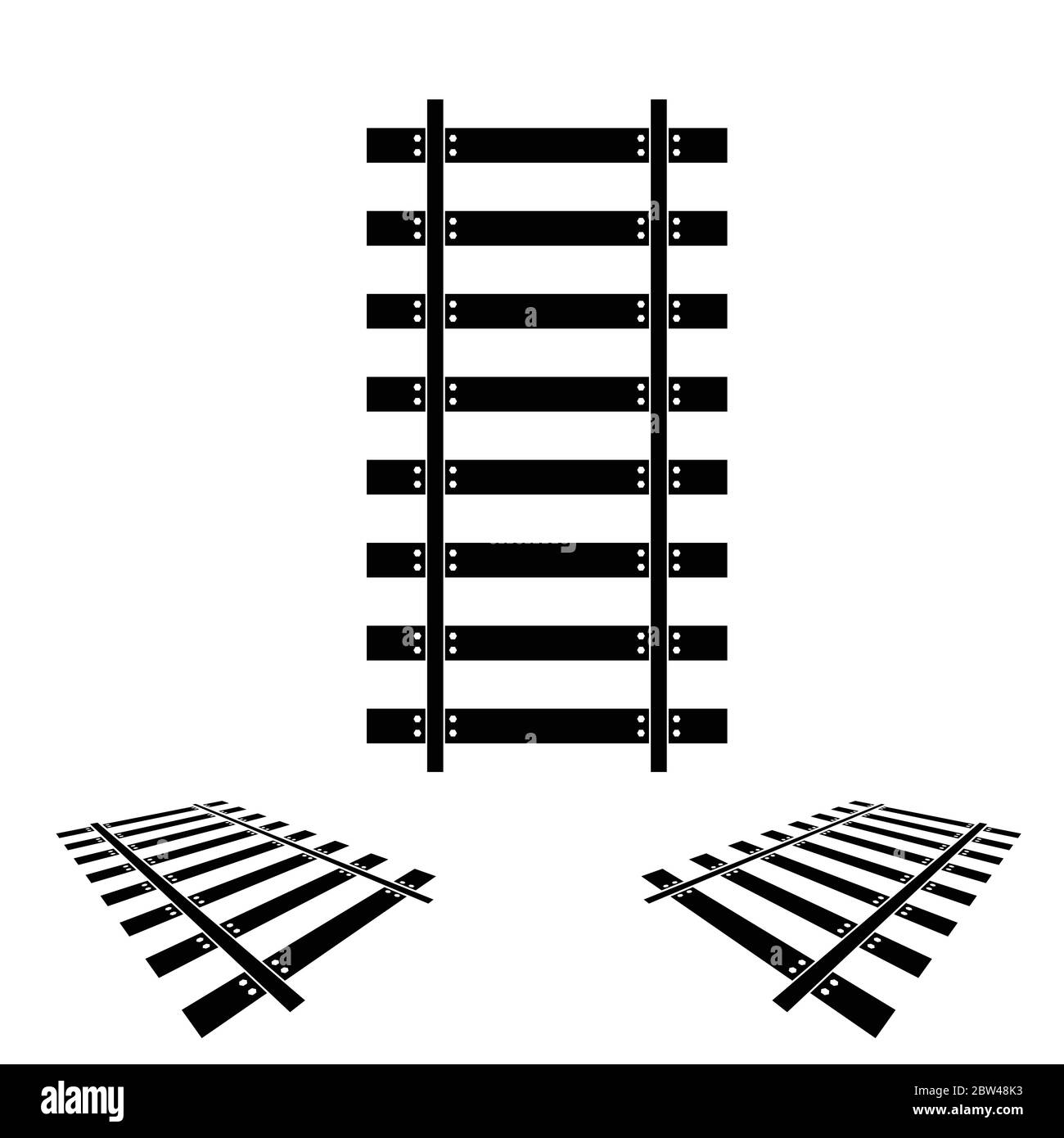 Steel rails Stock Vector Images - Alamy