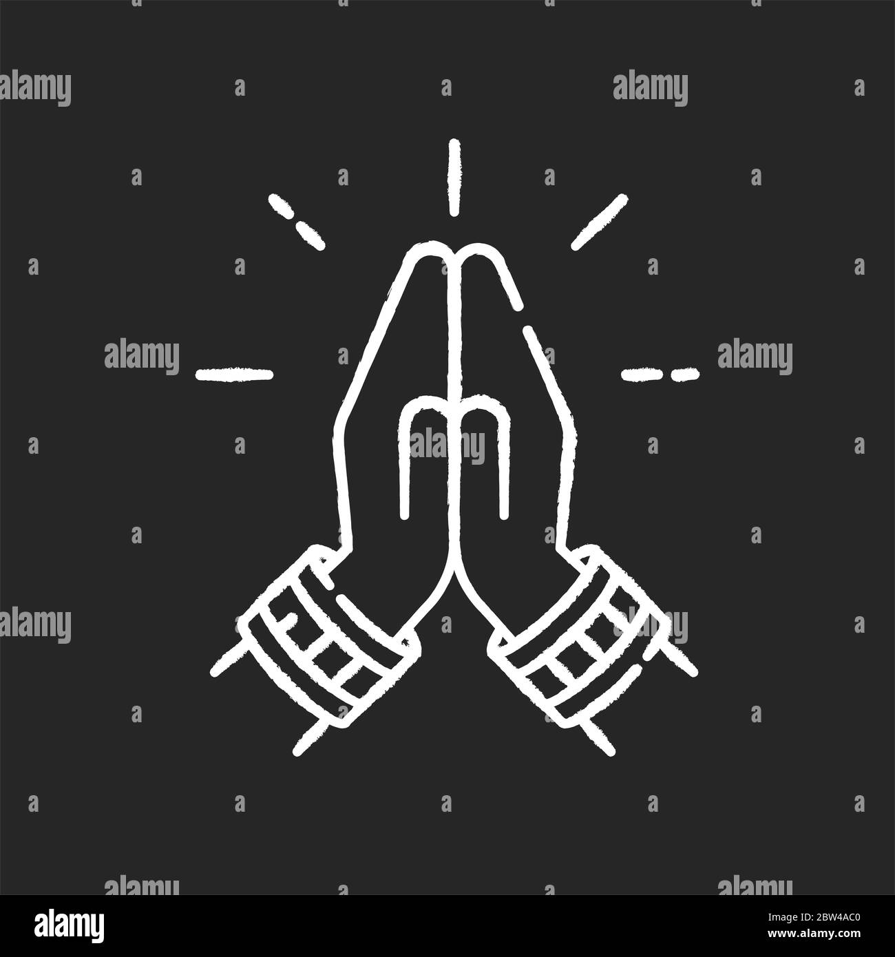 Namaste Hands Black And White
