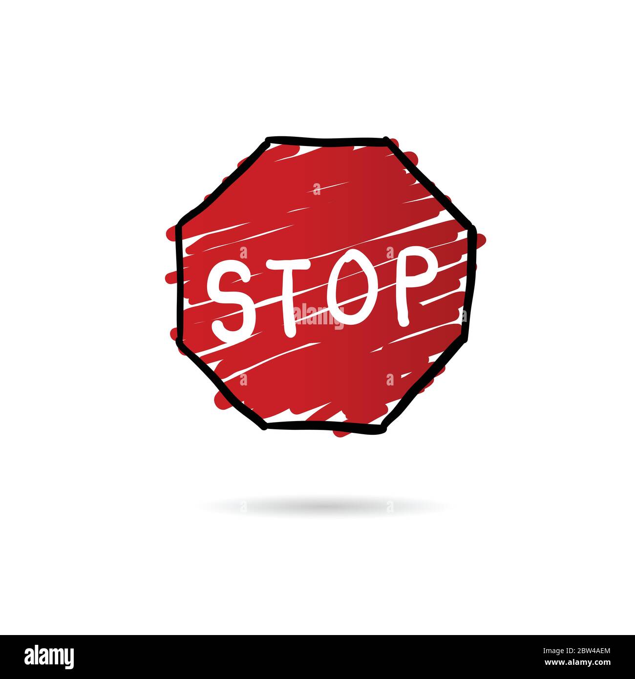 stop sign cartoon illustration in colorful Stock Vector Image & Art - Alamy