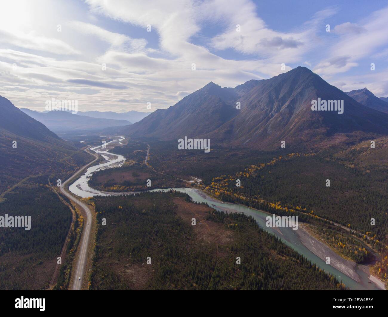 Denali National Park, Nenana River and Alaska Route 3 aka George Parks ...