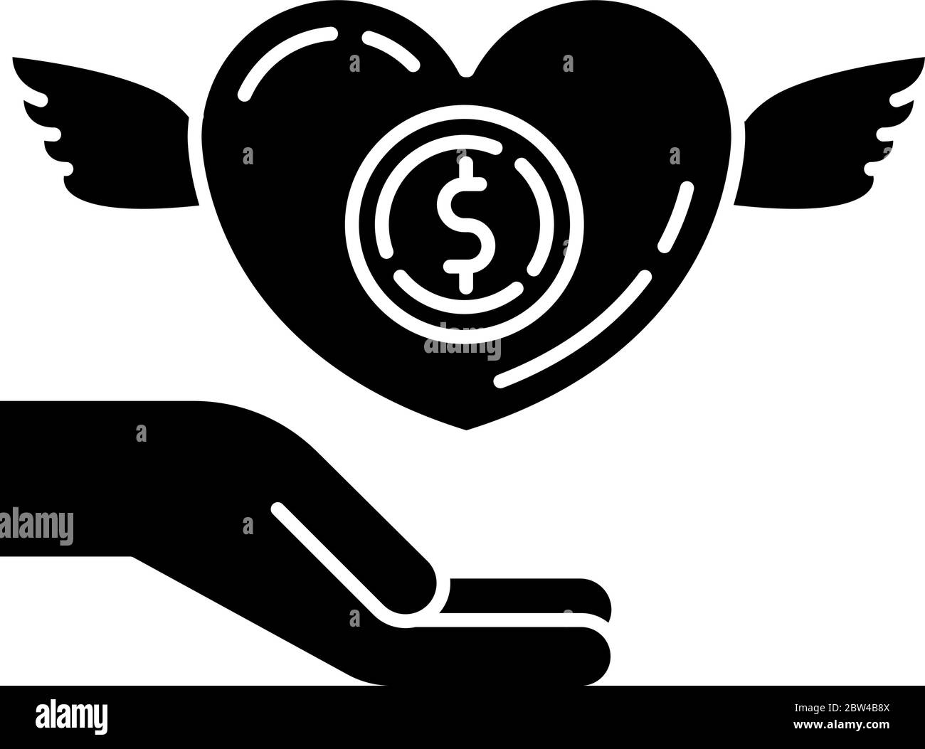 Participation in charity black glyph icon Stock Vector Image & Art - Alamy