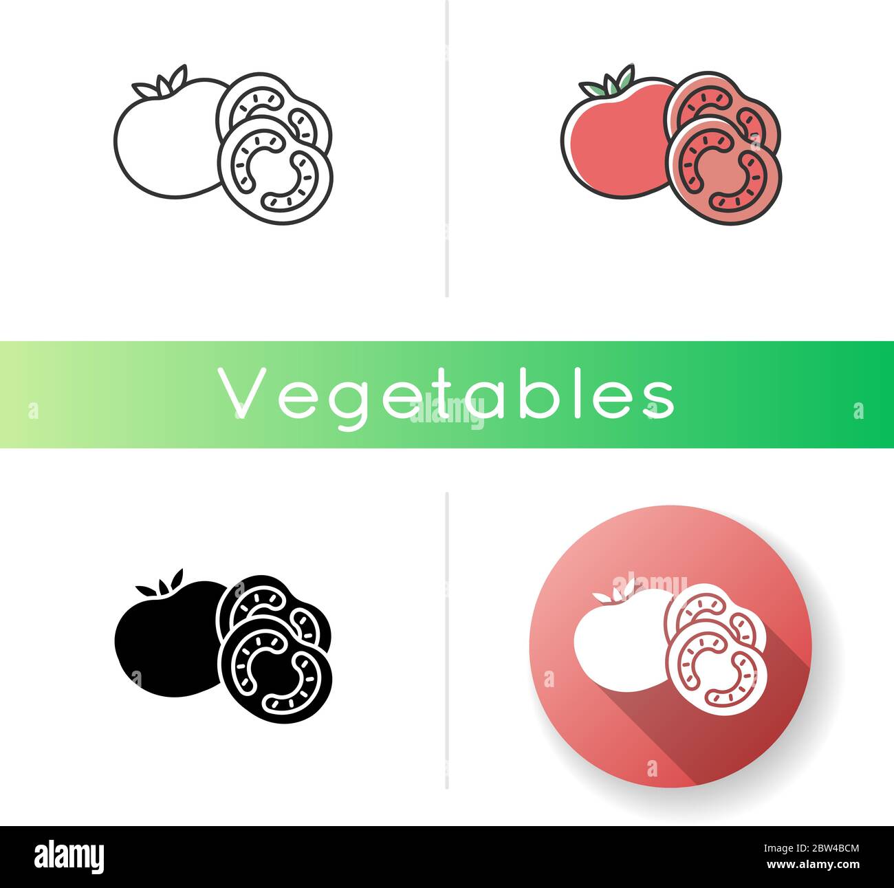 Single slice of tomato Stock Vector Images - Alamy