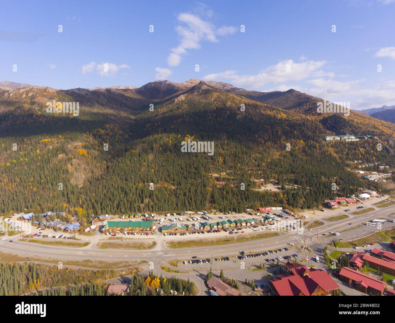 Aerial view ak village arctic hi-res stock photography and images - Alamy