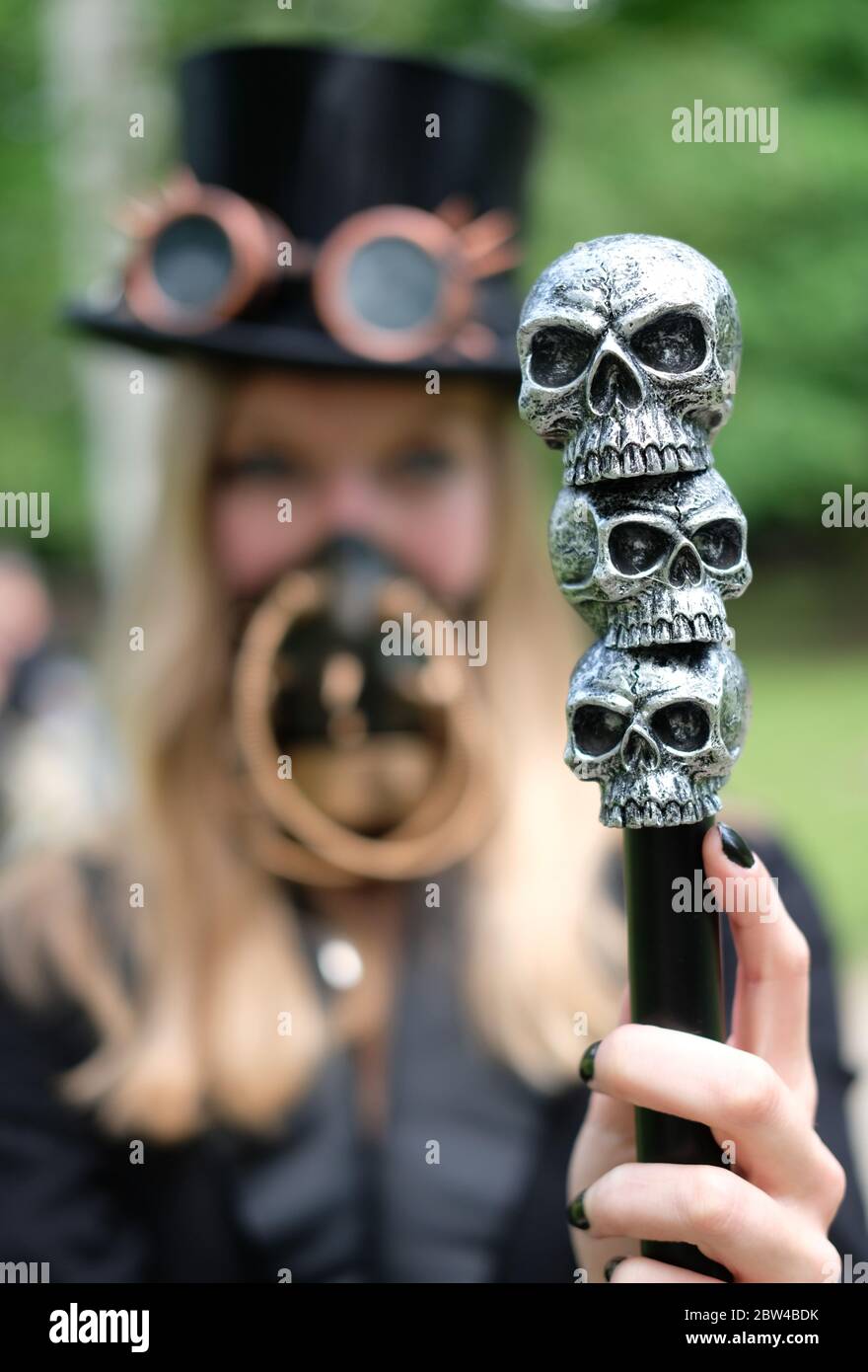 Leipzig, Germany. 29th May, 2020. A devotee of the traditional Wave ...
