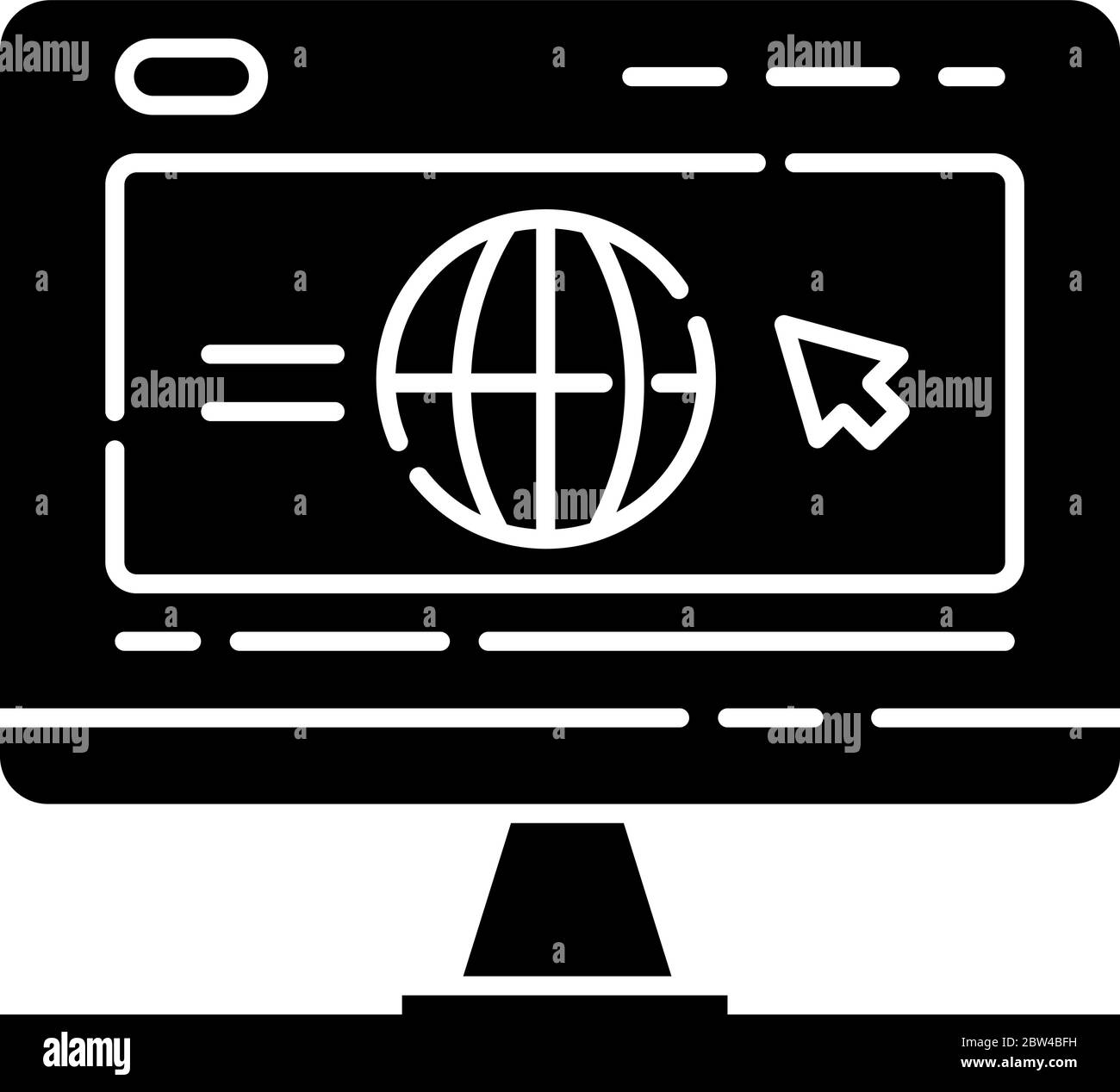 Corporate website black glyph icon Stock Vector Image & Art - Alamy