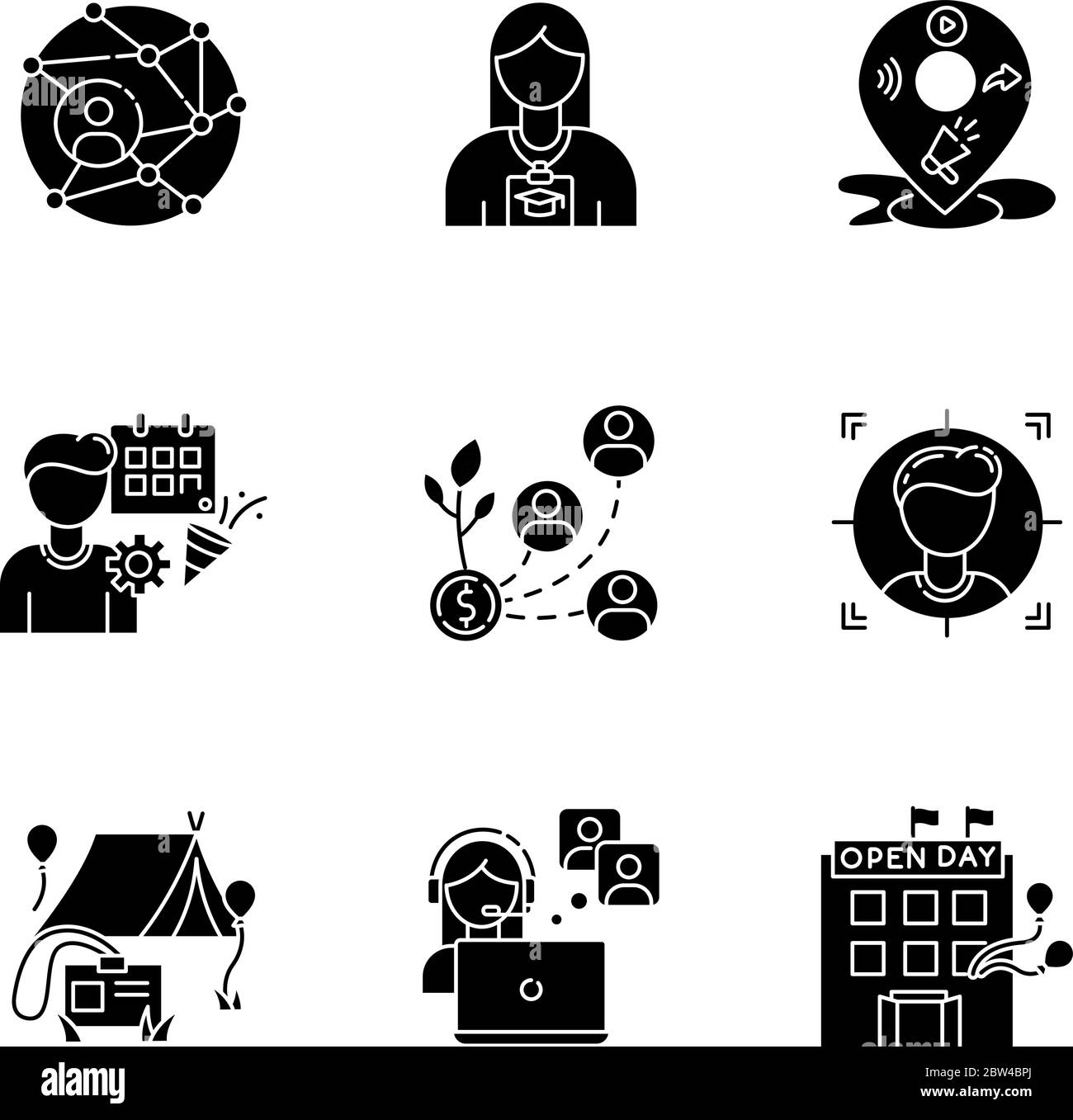 Networking event silhouette Stock Vector Images - Alamy