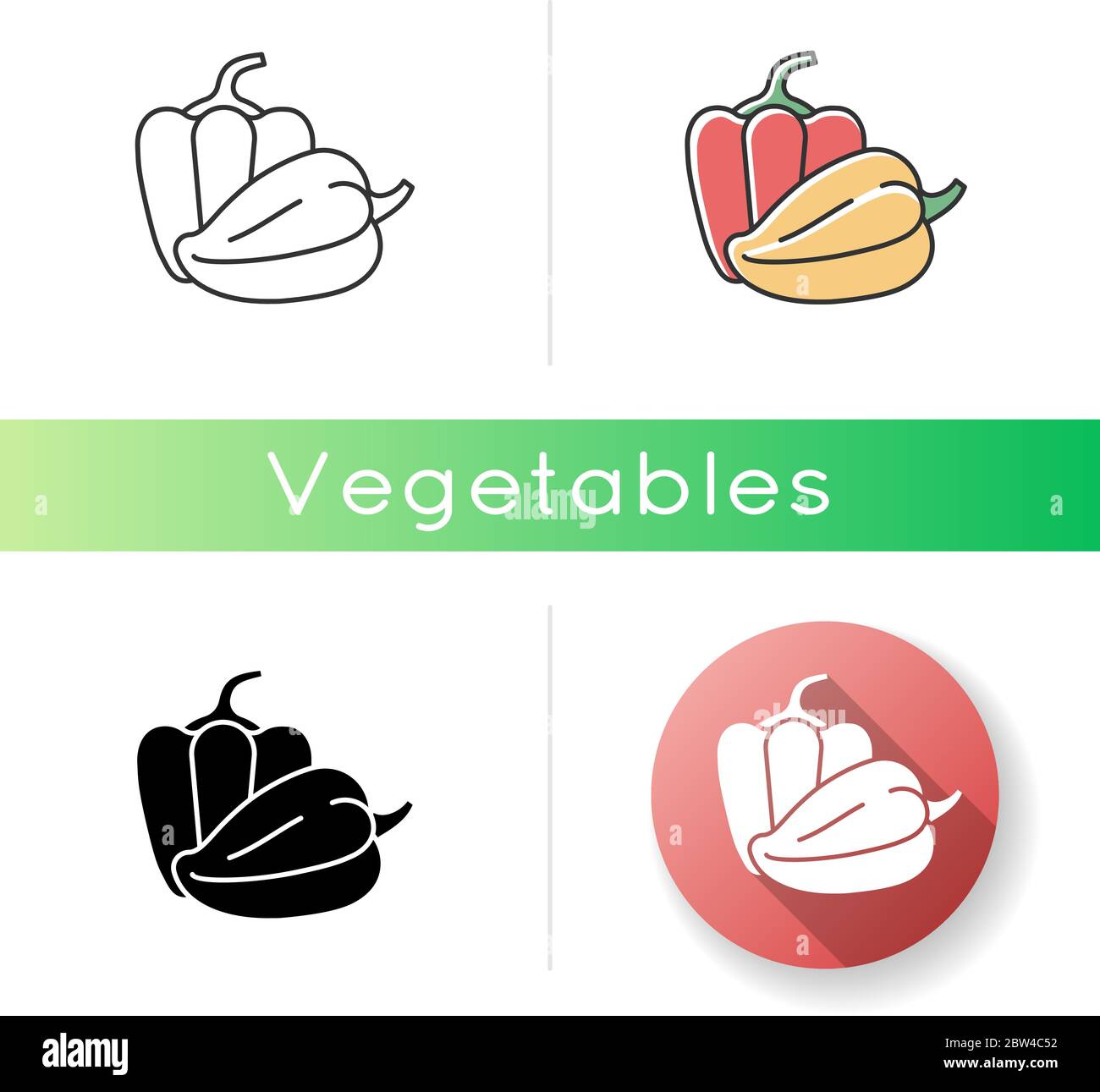 Red capsicums Stock Vector Images - Alamy