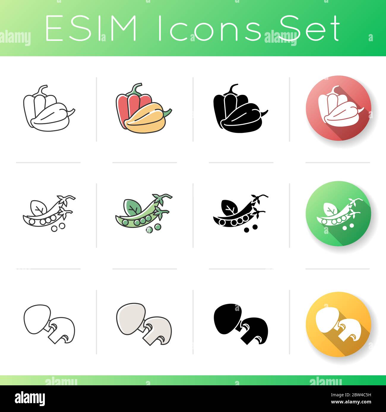 Vegetarian food icons set Stock Vector Image & Art - Alamy