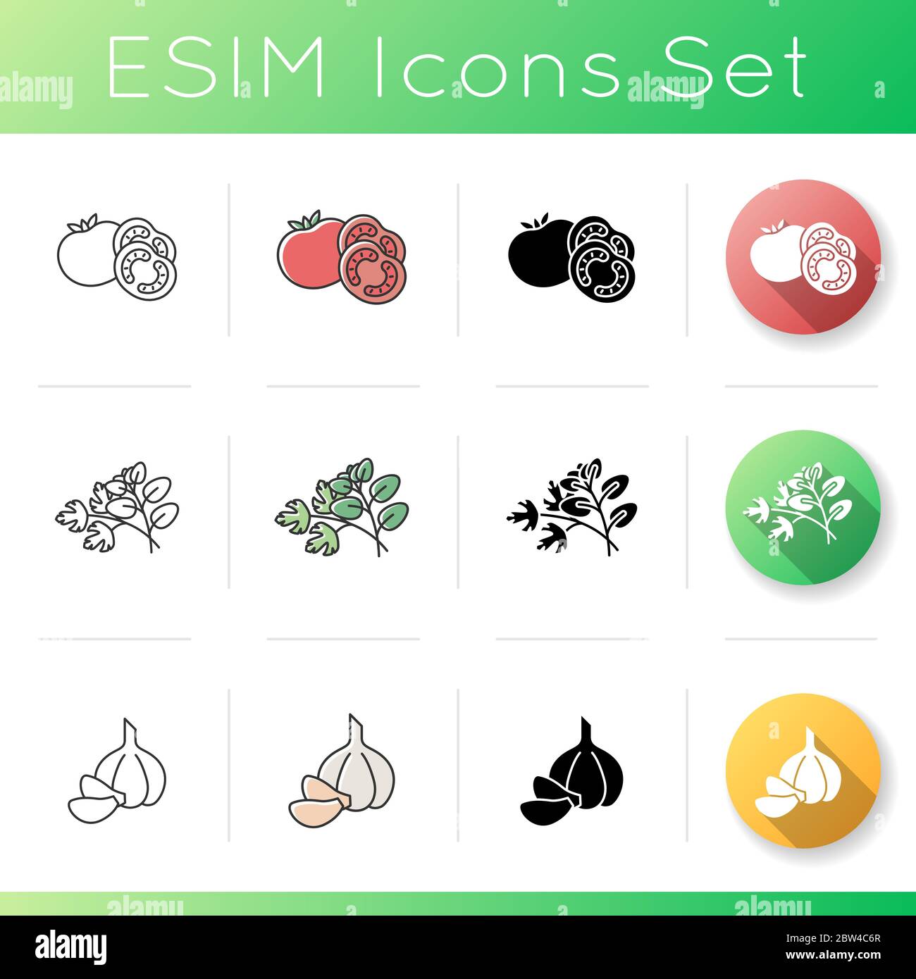 Vegetable icons set Stock Vector Image & Art - Alamy