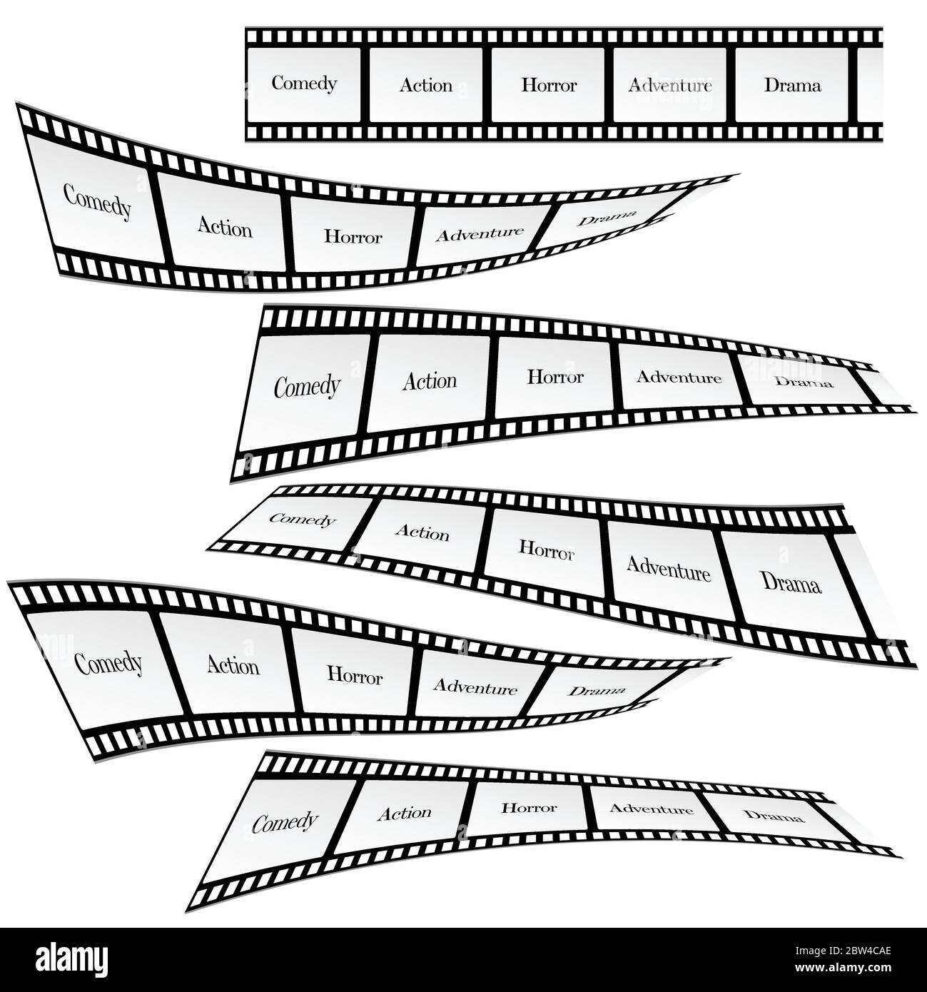film tape set design art illustration on white Stock Vector Image & Art ...
