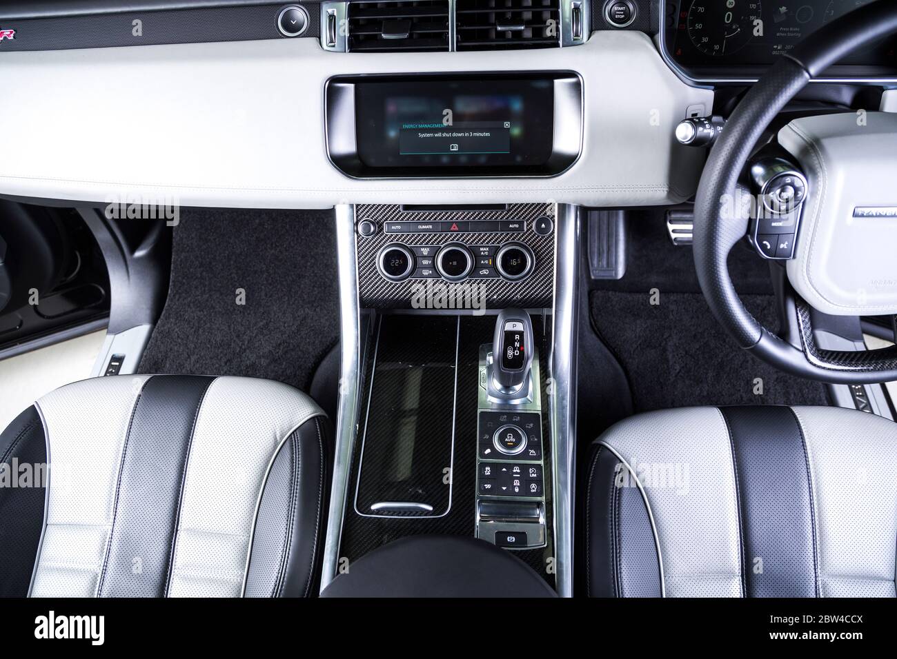 Detail of Range Rover car interior Stock Photo - Alamy