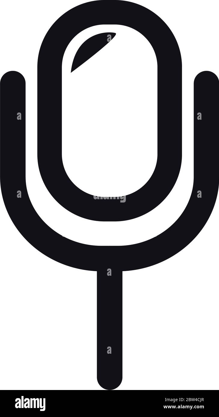 Microphone fill style icon design, Social media web multimedia and ...