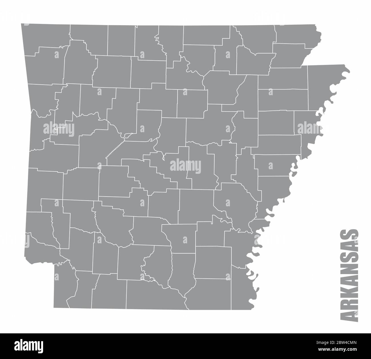 Arkansas county map Stock Vector Image & Art - Alamy
